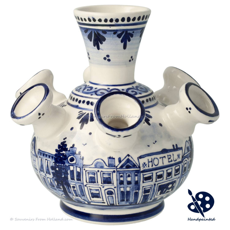 Small Tulipvase Canal Houses - Handpainted Delftware - Flower Vases ...