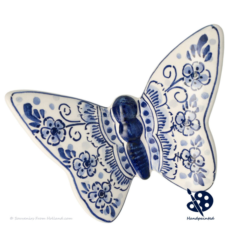 Butterfly Delft Blue - Handpainted Delftware - Butterflies • Souvenirs ...