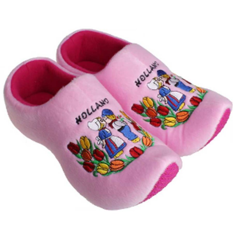Pink Kissing couple - Clog Slipper - Slippers • Souvenirs from Holland