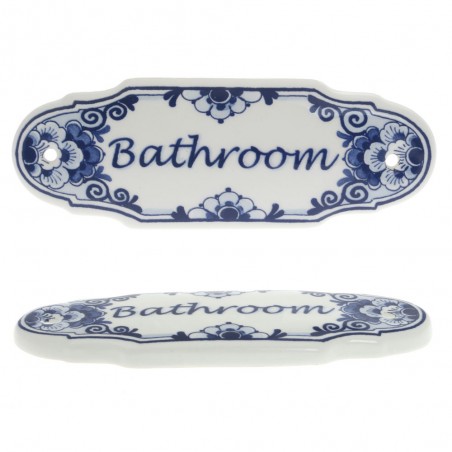Bathroom Door Sign - Delft Blue - signs numbers • Souvenirs from Holland