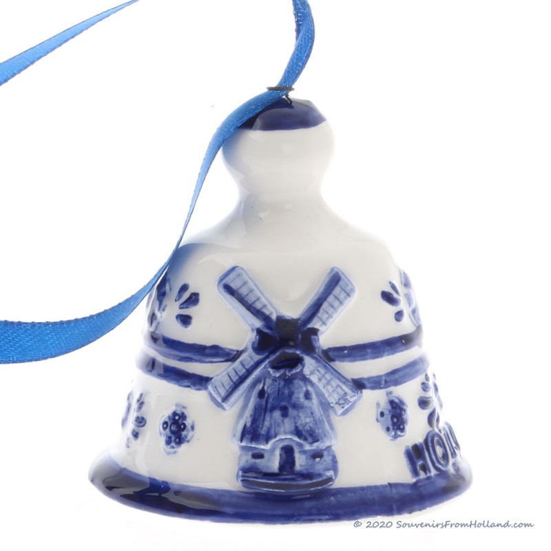 Bell windmill X-mas Pendant Delft Blue - Hanging Figures • Souvenirs ...