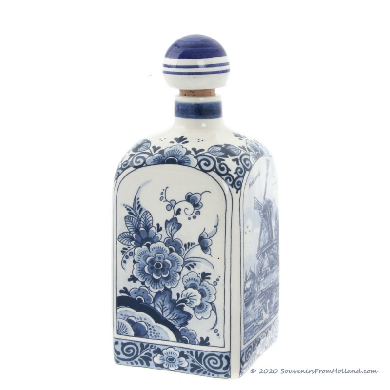 Liquor Jenever Bottle 18cm - Delftware - Storage Pots • Souvenirs from ...