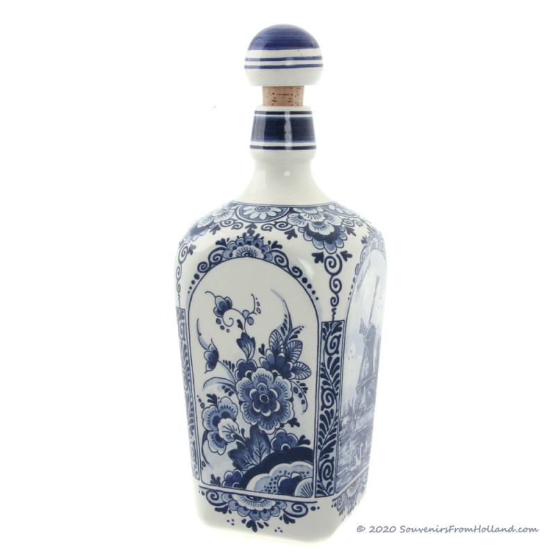 Liquor Jenever Bottle 23cm - Delftware - Storage Pots • Souvenirs from ...