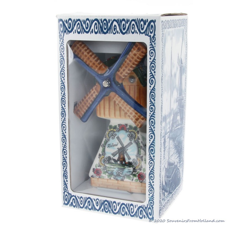 Music Windmill - Polychrome 22cm - Windmills with • Souvenirs from Holland
