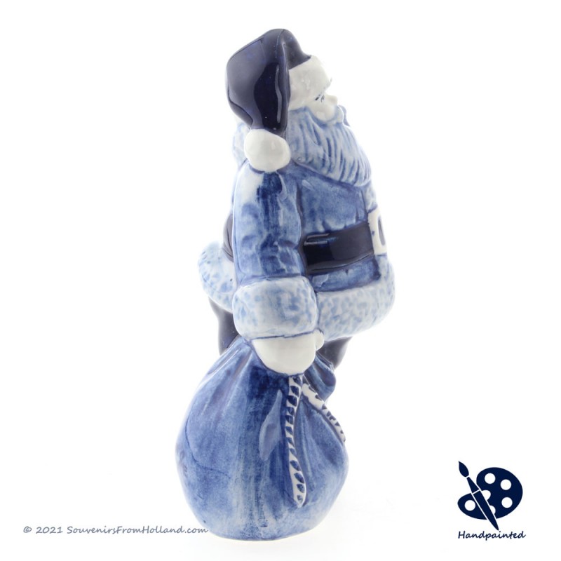 Santa Claus Toybag 12cm - Handpainted Delftware - Standing figurines ...