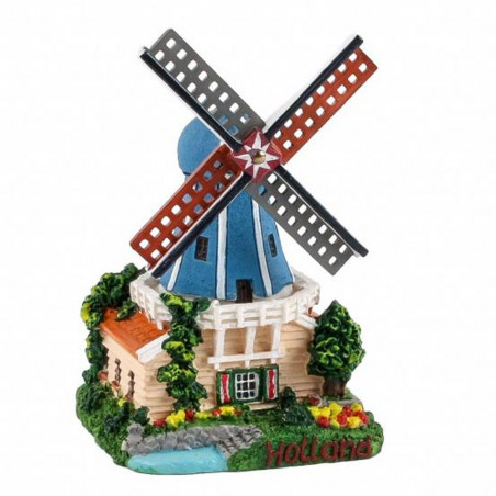 3D miniature Windmill blue roof - fridge magnet - Miniature Landscapes ...