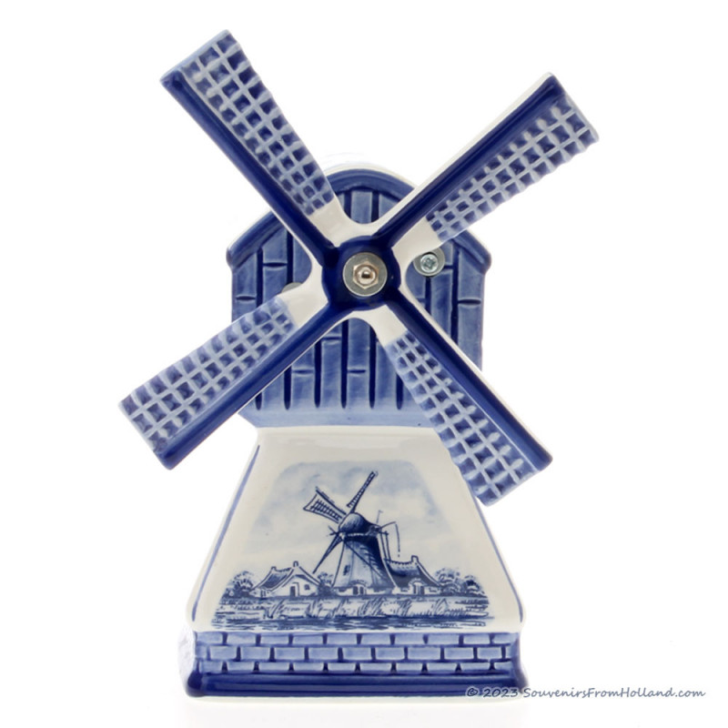 Music Windmill - Delft Blue 20cm - Windmills with • Souvenirs from Holland