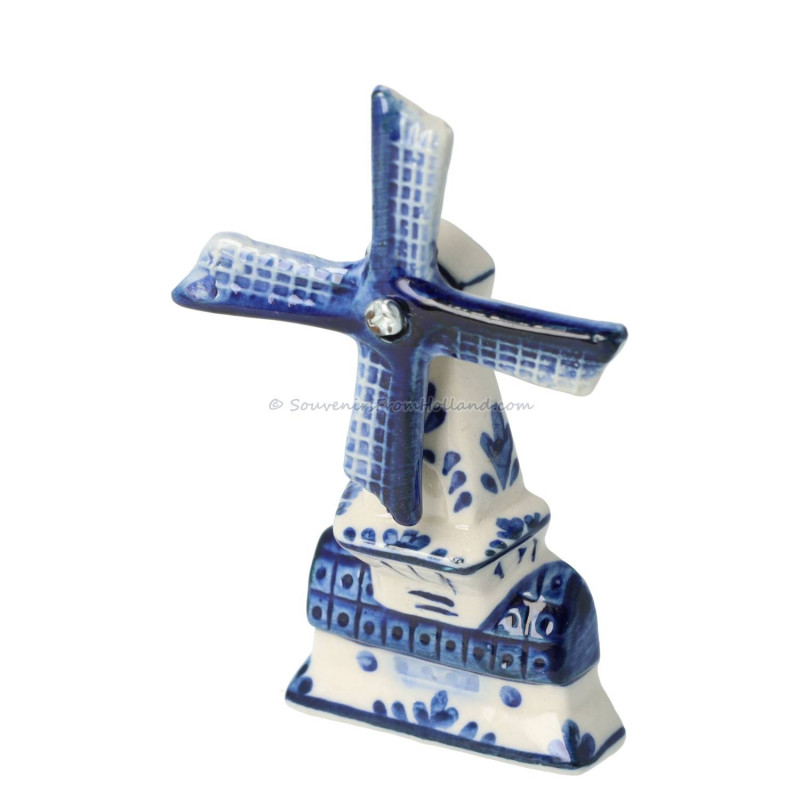 Delft Blue Windmill memo magnet - Windmills • Souvenirs from Holland
