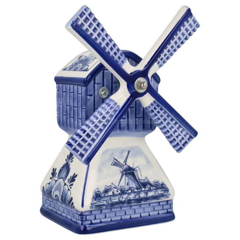Music Windmill - Delft Blue 20cm - Windmills with • Souvenirs from Holland