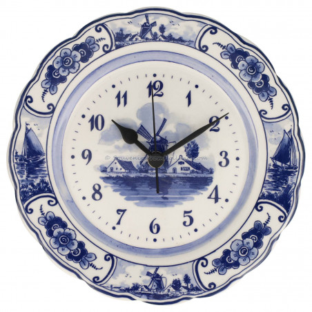 Wallplate Clock Small 22cm - Delft Blue - Clocks • Souvenirs from Holland
