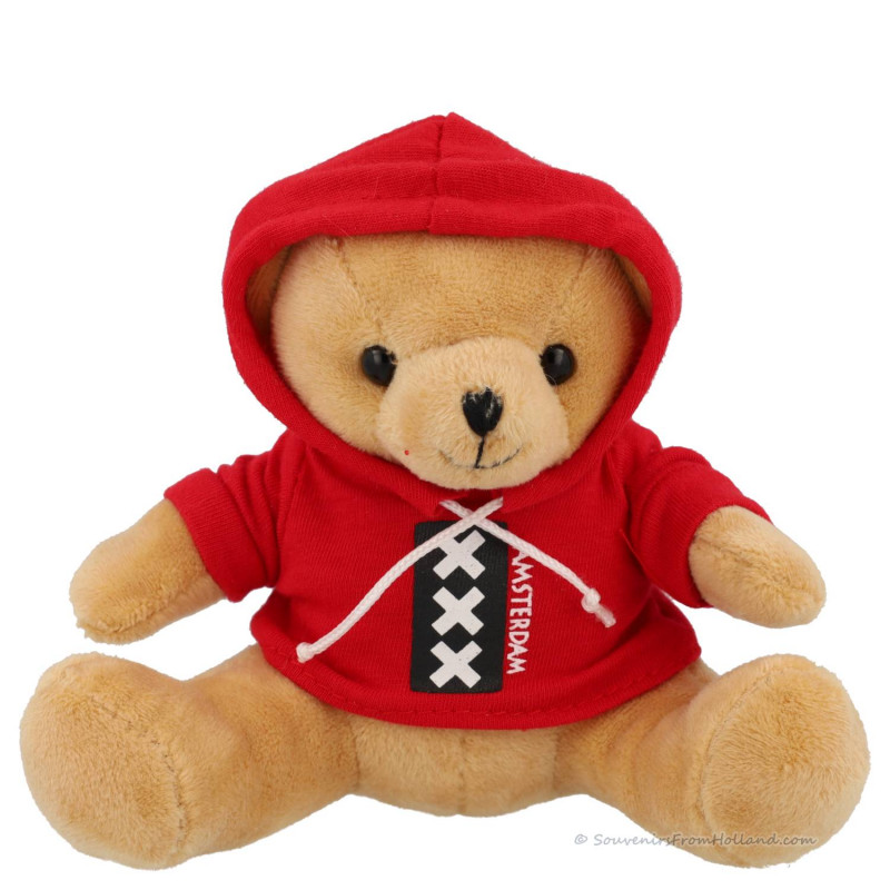 Teddy Bear with Amsterdam Hoody 13cm - bear • Souvenirs from Holland