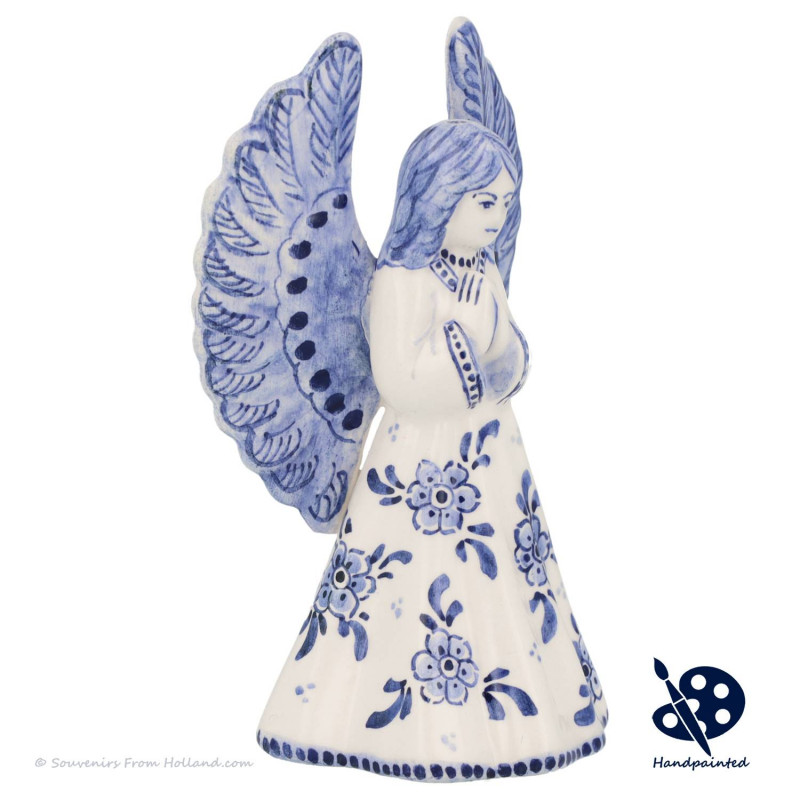 Delft Blue Christmas Angel praying D - Handpainted Delftware - Standing ...